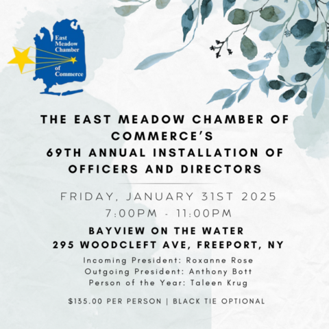 Installation Dinner tickets and Journal Ads Reserve here | East Meadow Chamber of Commerce
